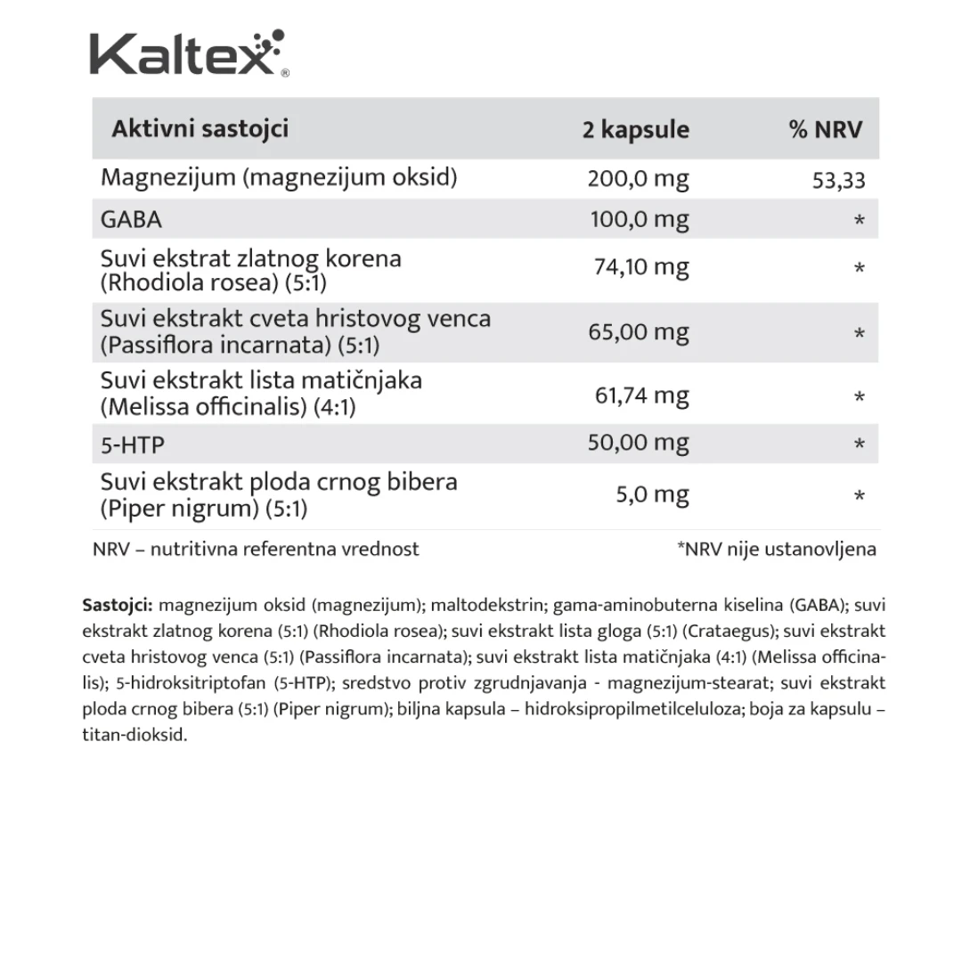 Kaltex Daily STRESS Support 5-HTP i GABA 30 Kapsula protiv Stresa i ... Kaltex Daily STRESS Support 5-HTP i GABA 30 Kapsula protiv Stresa i ...