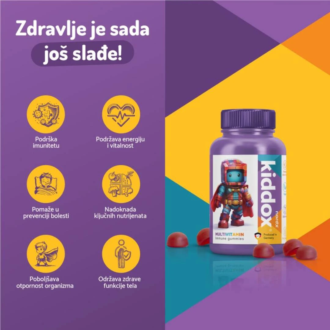 NORDx Kiddox® Immune Gummies 60 Gumenih Bombona sa Multivitaminima za ...