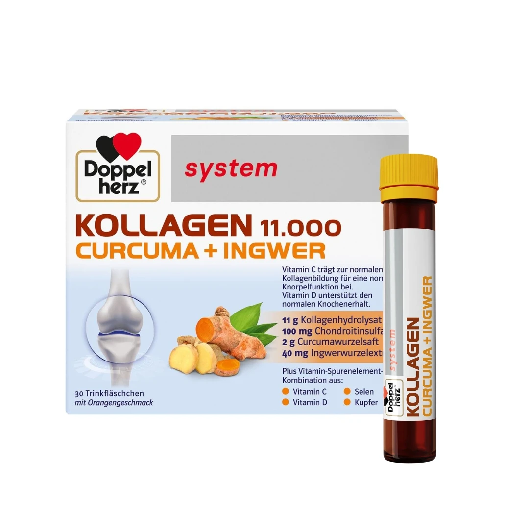 Doppelherz® Kolagen 11.000 Kurkuma + Đumbir 30 Ampula sa Ukusom Narandže, | eApoteka