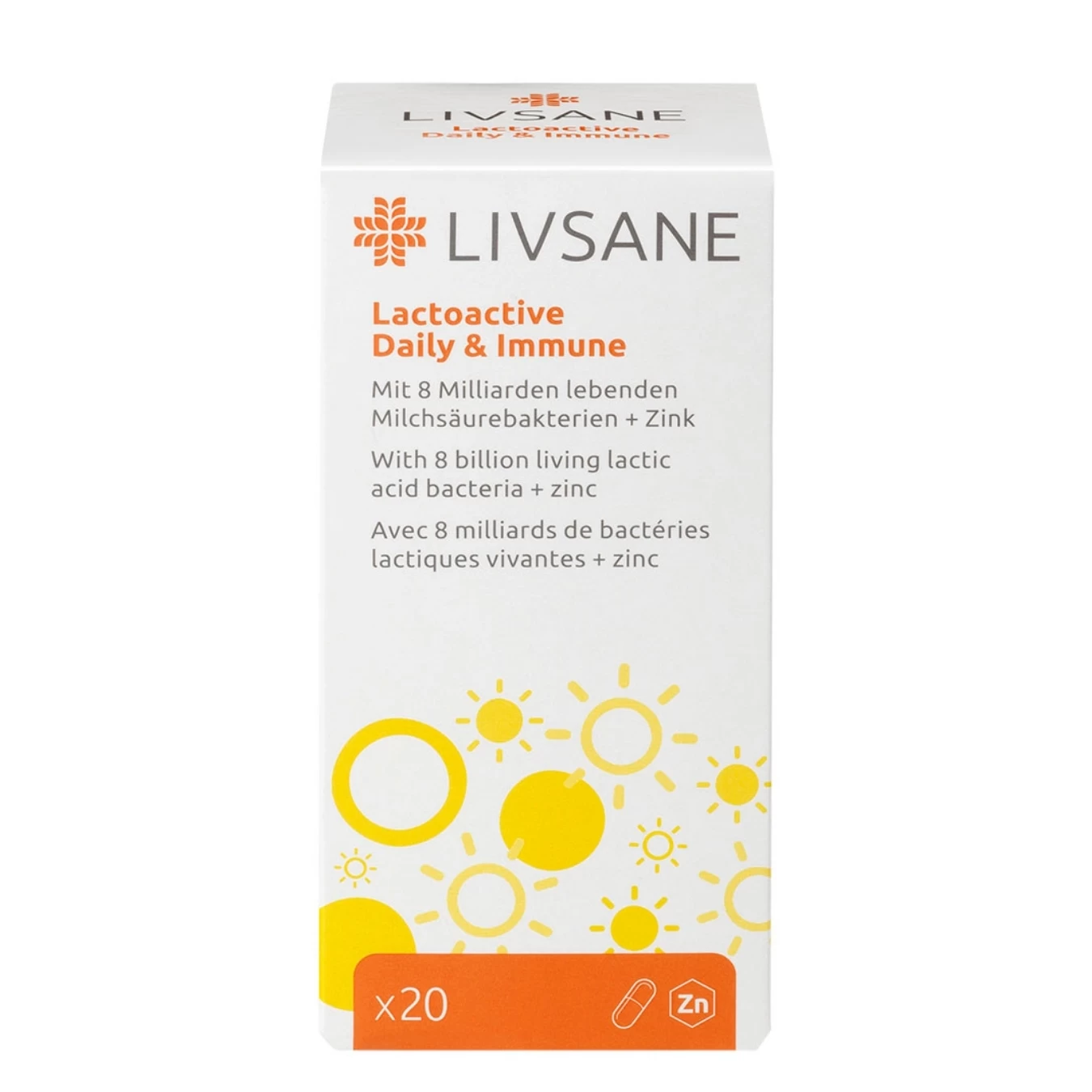 LIVSANE Probiotik Lactoactive Daily & Immune 20 Kapsula, | eApoteka