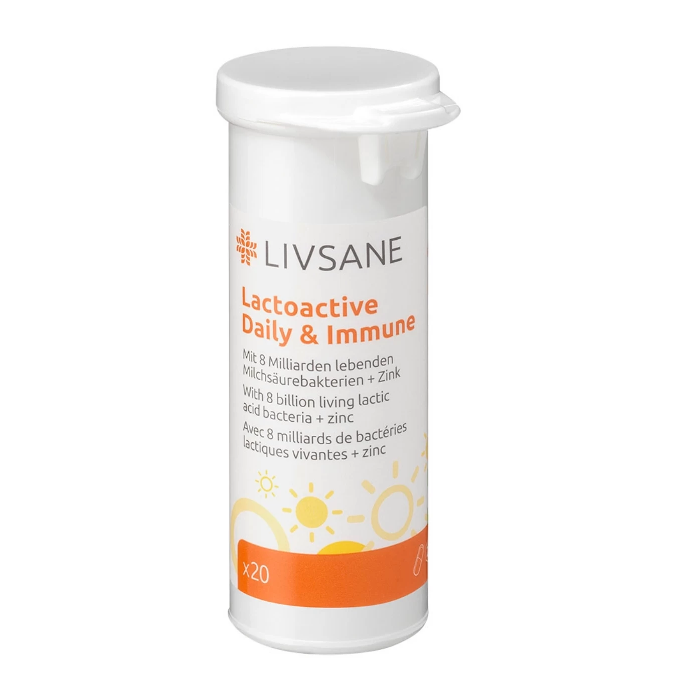 LIVSANE Probiotik Lactoactive Daily & Immune 20 Kapsula, | eApoteka