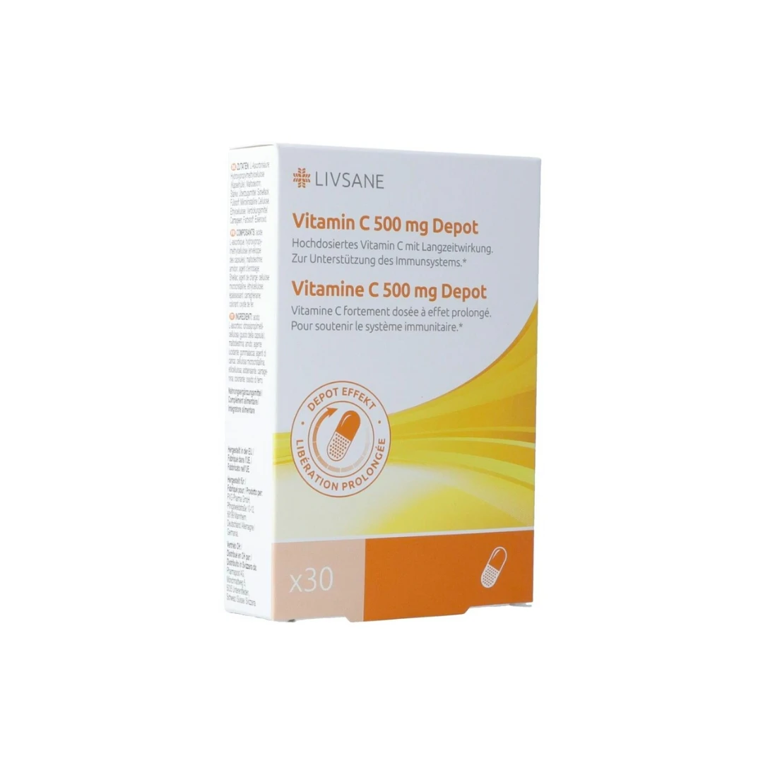LIVSANE Vitamin C 500 mg Depot 30 Kapsula, | eApoteka