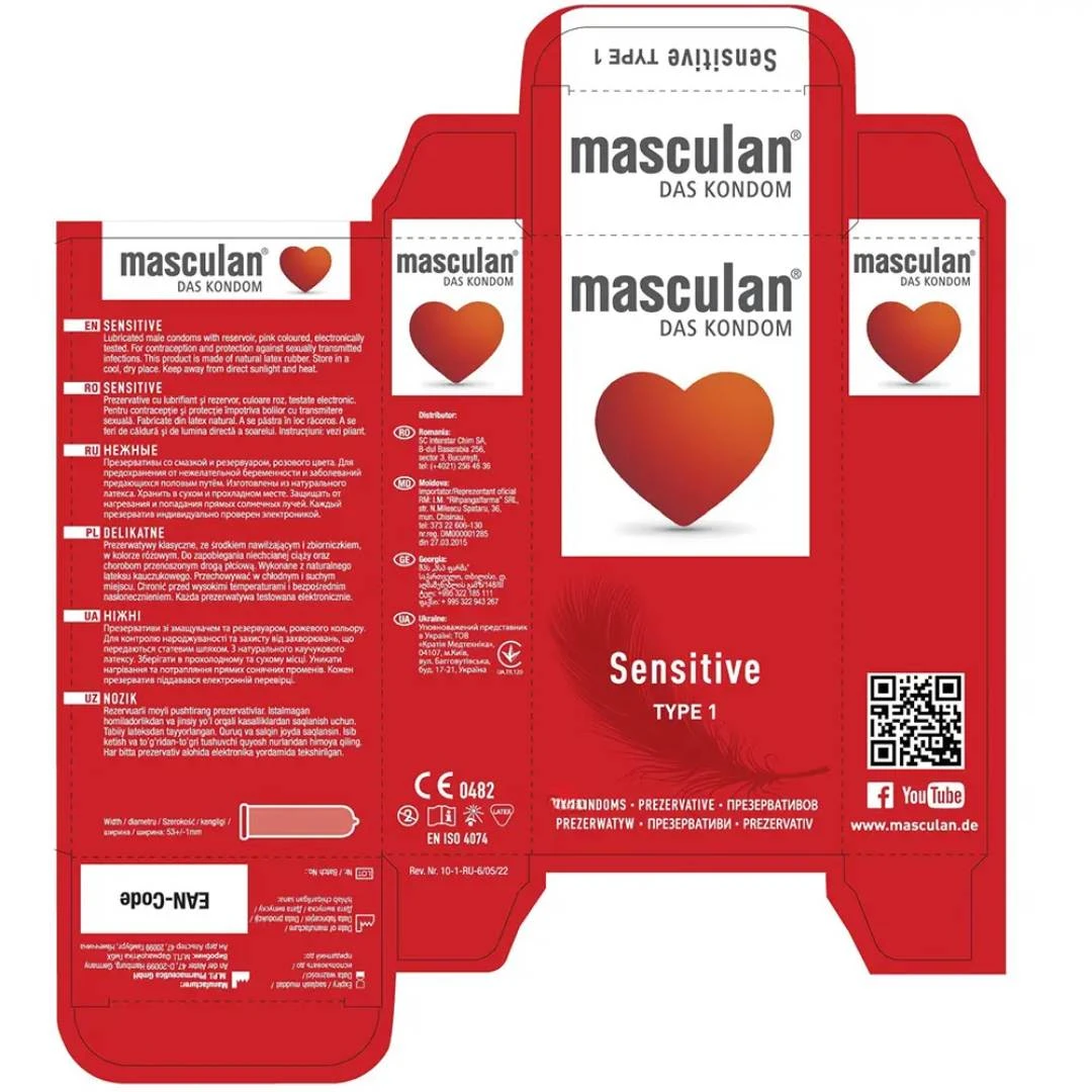 Masculan TYPE 1 Sensitive - 7 Kondoma, | eApoteka