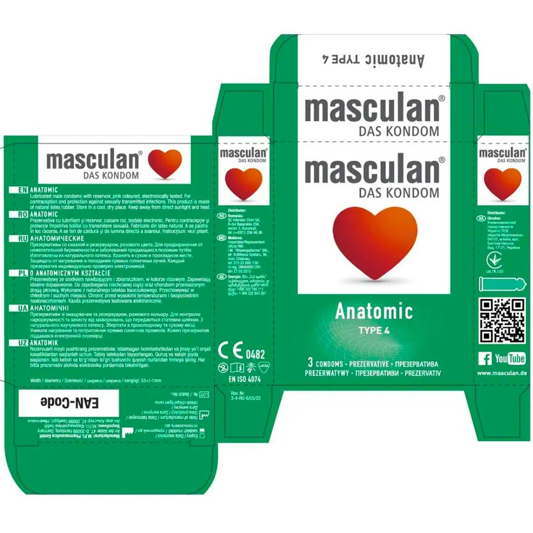 Masculan TYPE 4 Anatomic - 3 Kondoma, | eApoteka