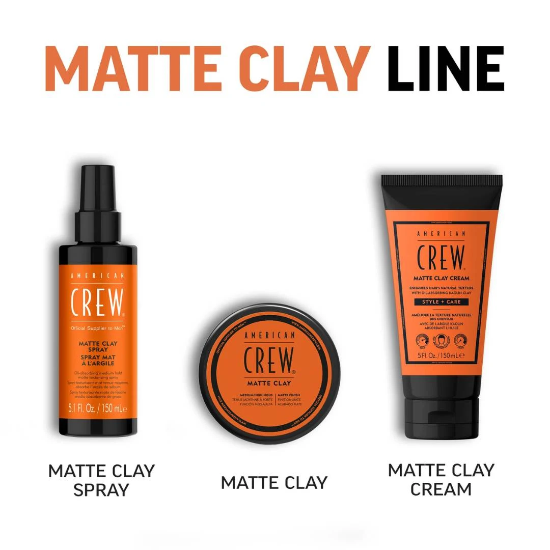 American CREW MATTE CLAY CREAM Krema za Srednje Učvršćivanje i Mat ...