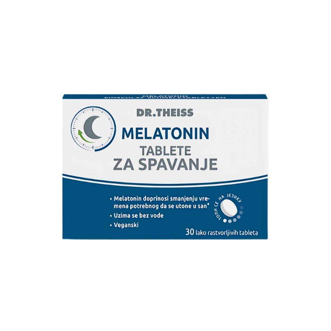 DR. THEISS MELATONIN 30 Tableta za Uspavljivanje i Protiv Nesanice ...