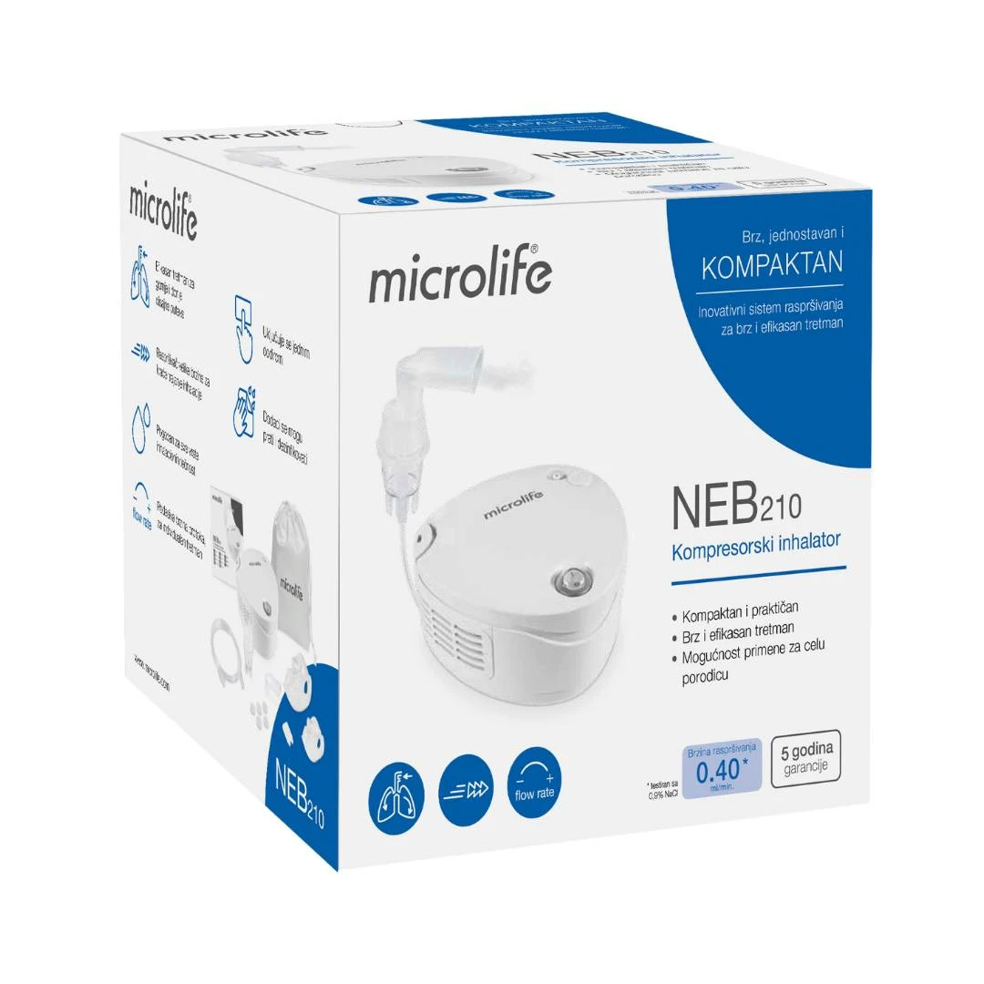 Microlife® Kompresorski Nebulizator Inhalator za Celu Porodicu NEB 210 ...