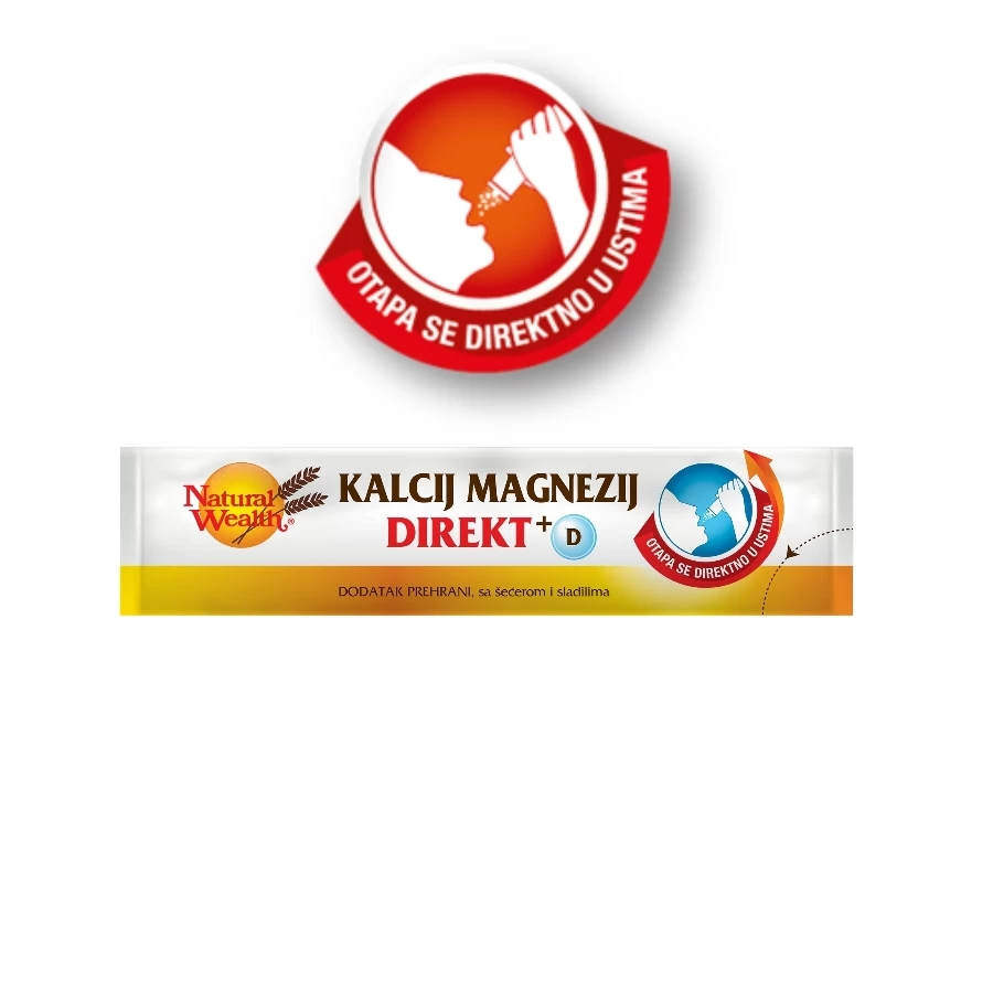 Natural Wealth® DIREKT Kalcijum Magnezijum + Vitamin D 20 Kesica, | eApoteka