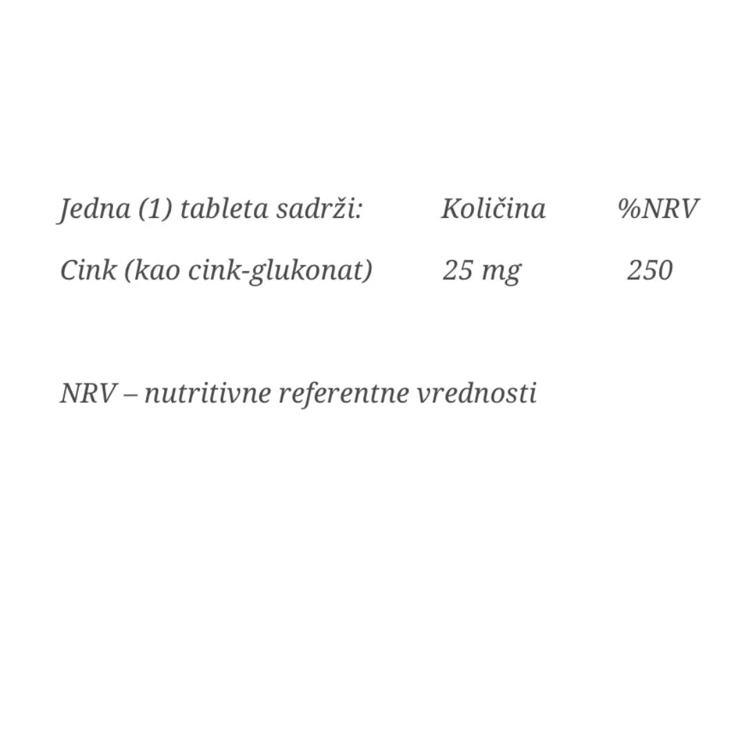 Natural Wealth® Helirani CINK Glukuronat 100 Tableta 25 mg, | eApoteka