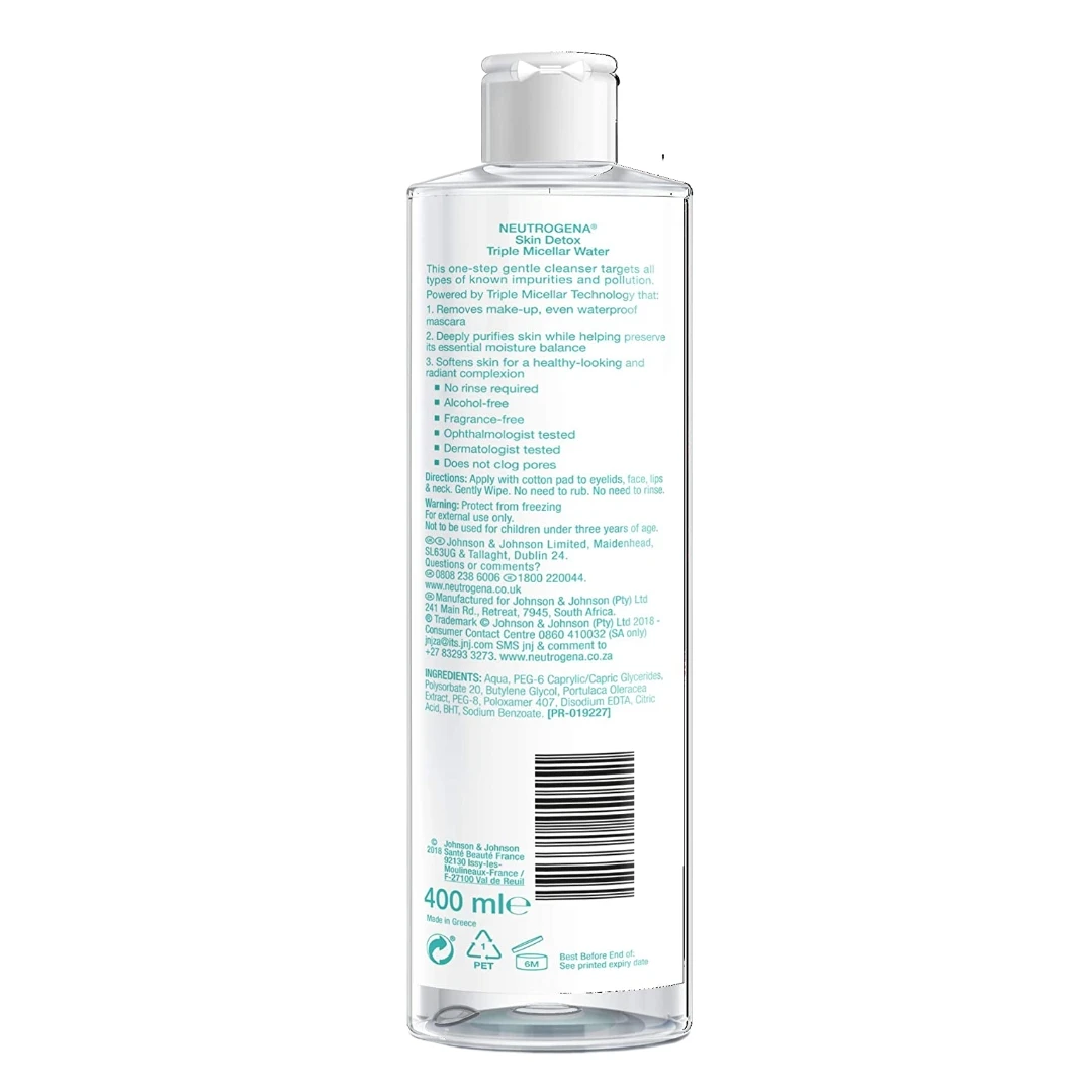 Neutrogena® Skin Detox Trostruka Micelarna Voda 400 Ml Eapoteka