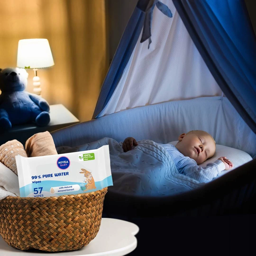 NIVEA Baby Pure Water Vlažne Maramice za Bebe i Decu 57 Komada, | eApoteka