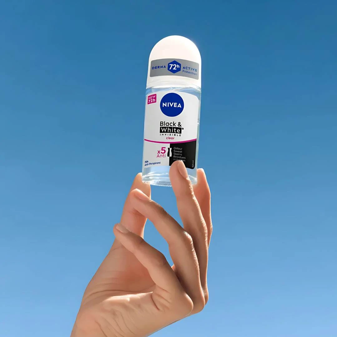 NIVEA Deo Roll On Black&White INVISIBLE Antiperspirant 50 mL, | eApoteka