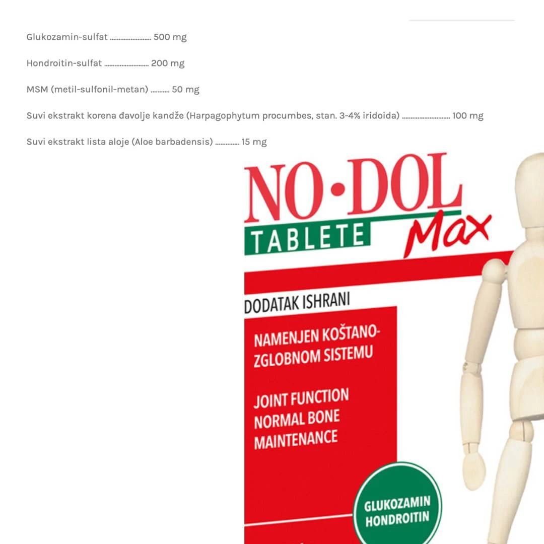 ESI NO-DOL® Max 30 Tableta sa Glukozaminom, Hondroitinom i MSM za ...