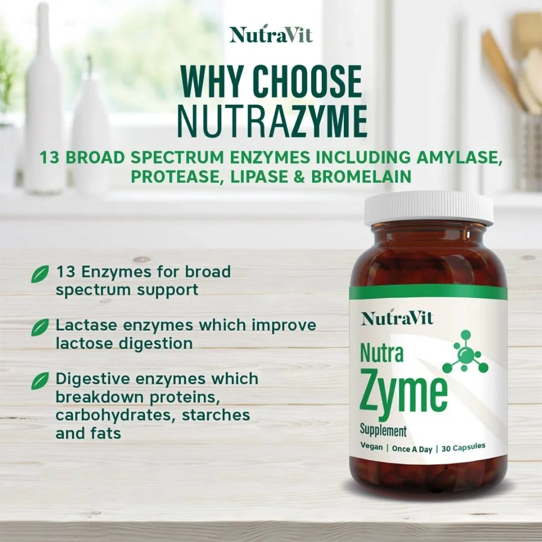 NutraVit Nutra Zyme 30 Kapsula sa Enzimima za Varenje Hrane, | eApoteka