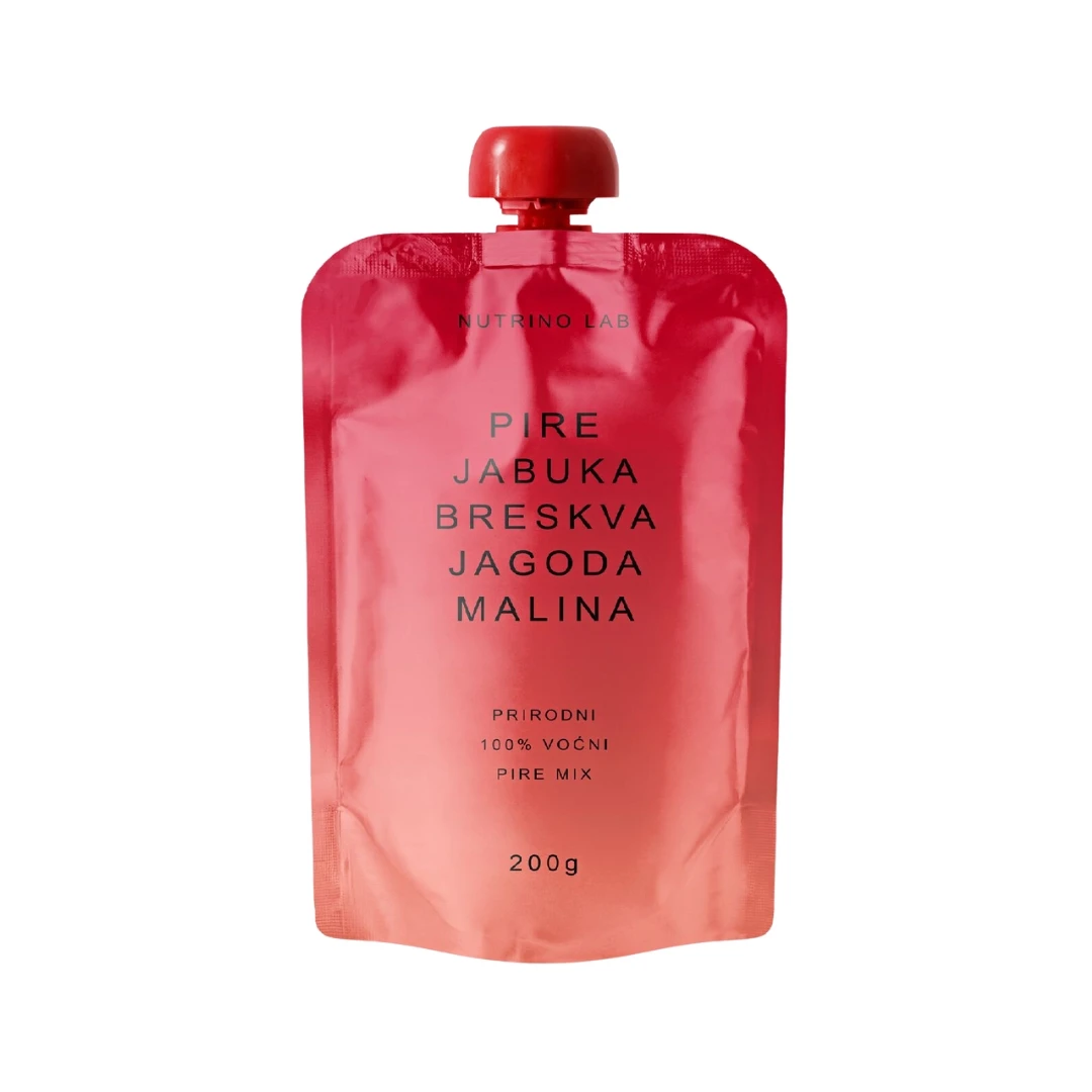 Nutrino Lab Fruit Snack Pire Jabuka, Breskva, Jagoda i Malina 200 g ...