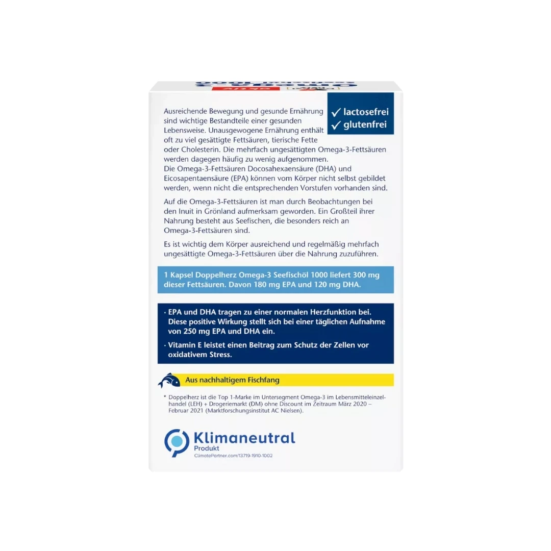 Doppelherz® Aktiv Omega-3 Ulja Morskih Riba 1000 mg 80 Kapsula za ...