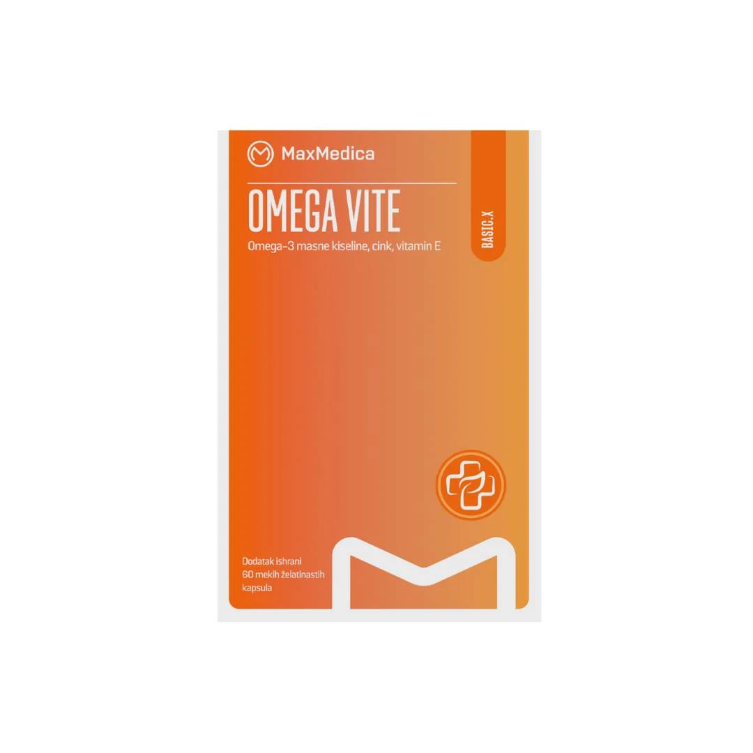 MaxMedica OMEGA VITE 60 Želatinoznih Kapsula; Omega 3 Masne Kiseline sa ...