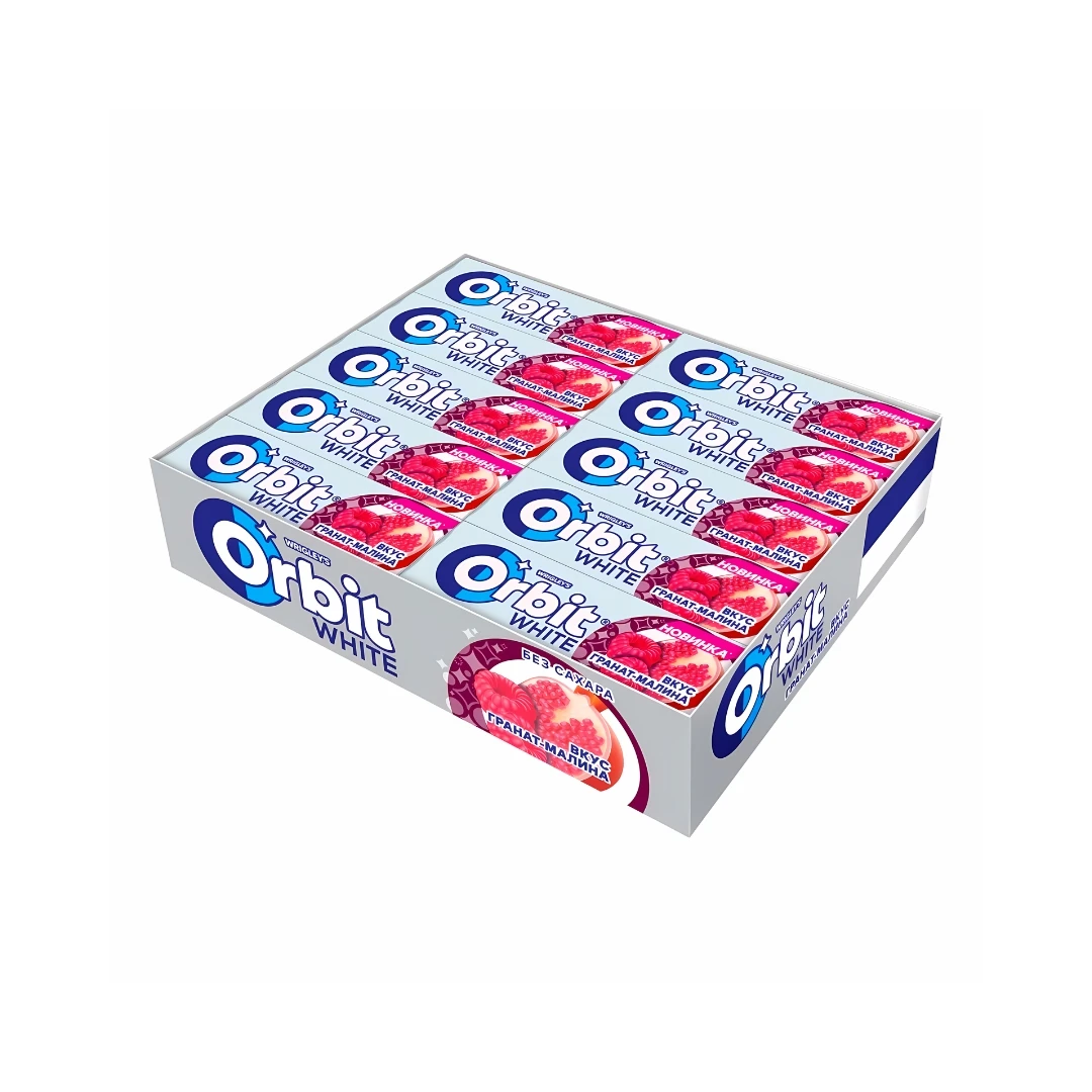 Orbit® Žvake WHITE Raspberry Pomegranate Borovnica i Nar 10 Žvaka ...