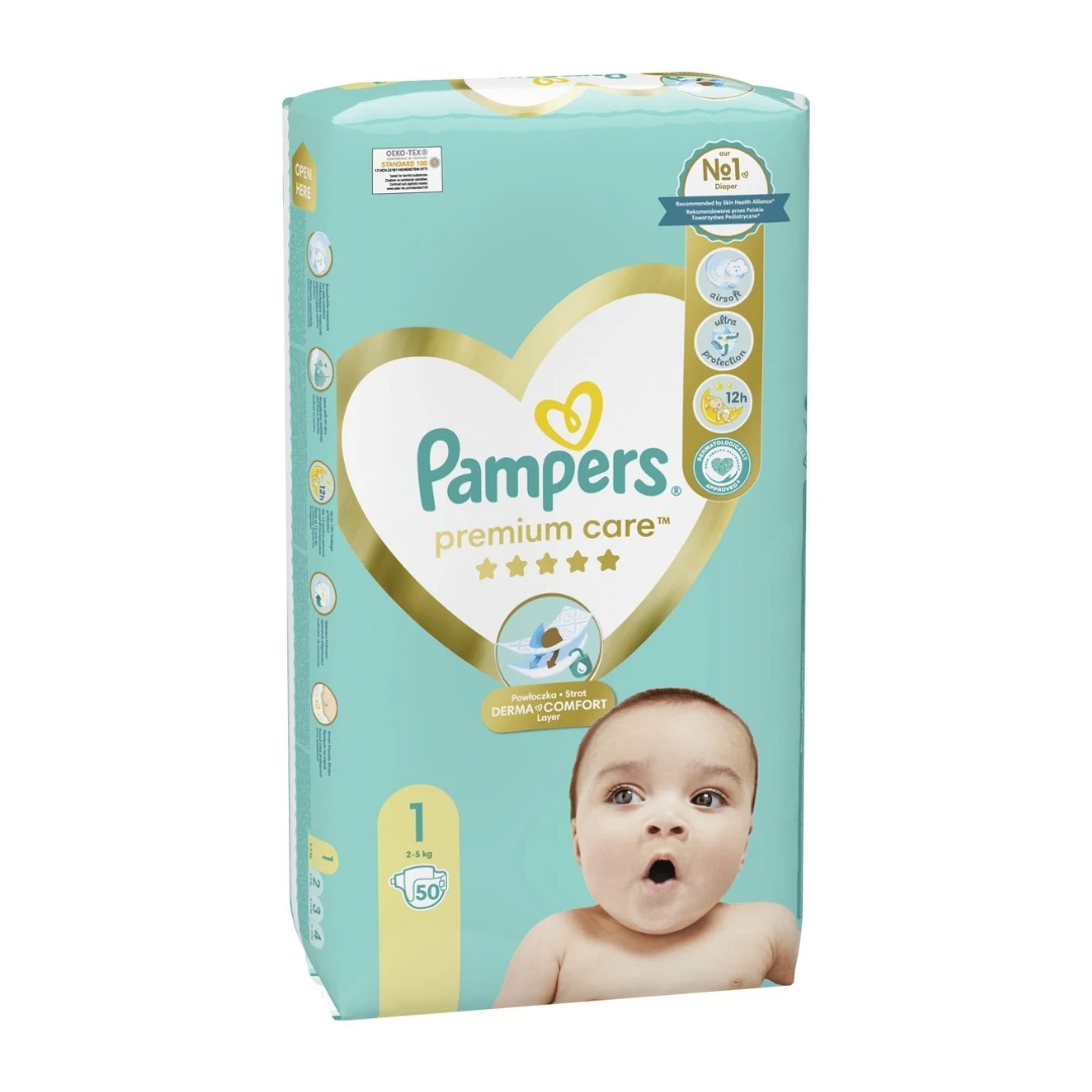 Pampers PREMIUM Care 1 Pelene 50 Pelene od 2 do 5 kilograma , | eApoteka