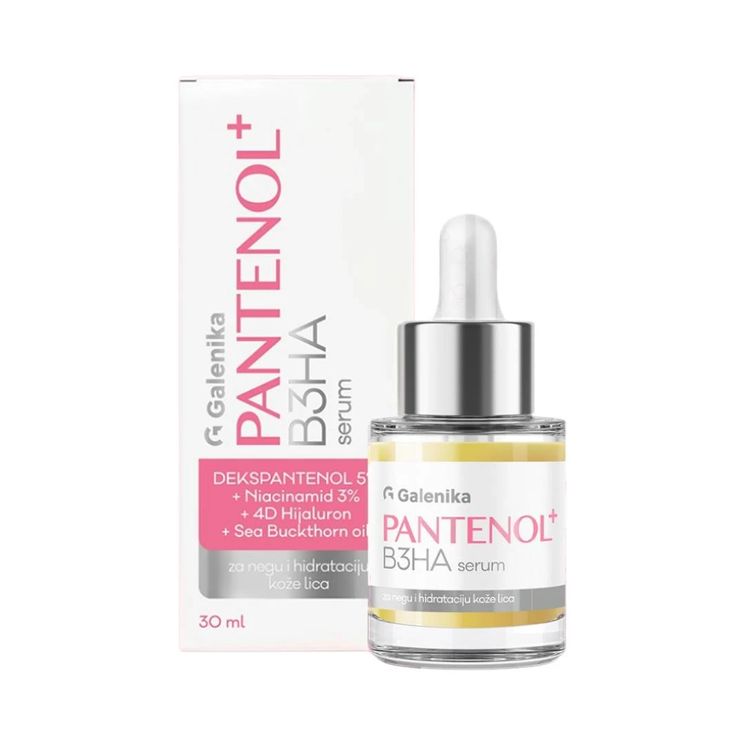 Galenika PANTENOL + B3HA Serum za Negu Lica 30 mL; Anti-Age Serum za ...