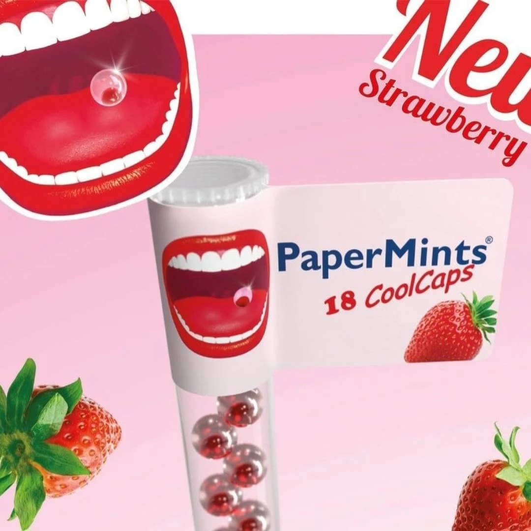 PaperMints® Cool Caps JAGODA 18 Perlica za Svež Dah, bez Šećera ...