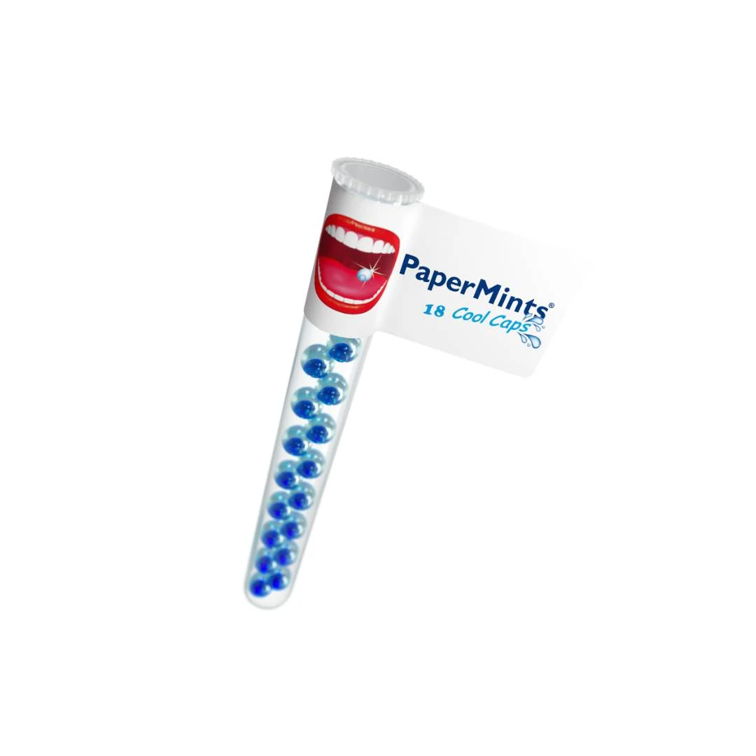 PaperMints® Cool Caps MENTOL 18 Perlica za Svež Dah, bez Šećera ...