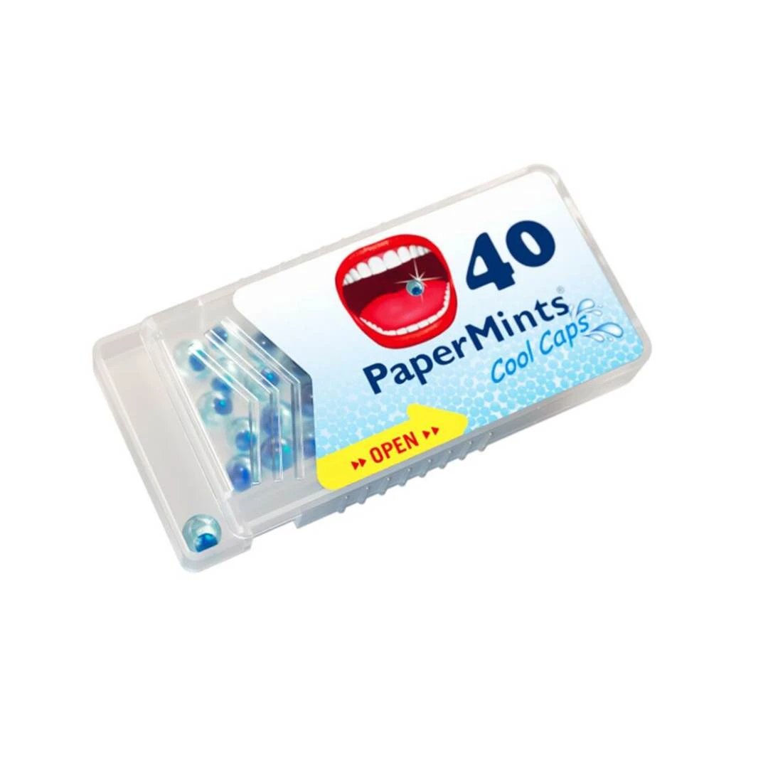 PaperMints® Cool Caps MENTOL 40 Perlica za Svež Dah, bez Šećera ...