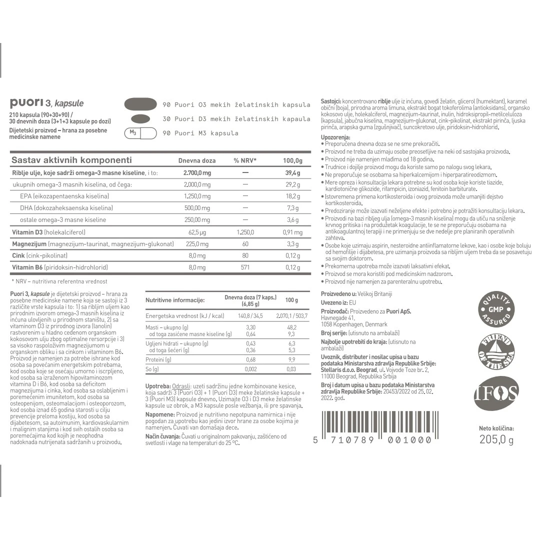 puori P3 Health Essentials sa Dnevnim Potrebama za Esencijalnim ...