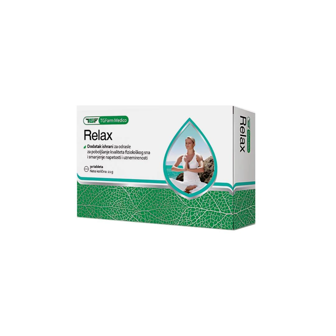 TGFarm Relax Biljne Tablete 30 Tableta za Poboljšanje Kvaliteta Sna i Smanjenje Napetosti I ...