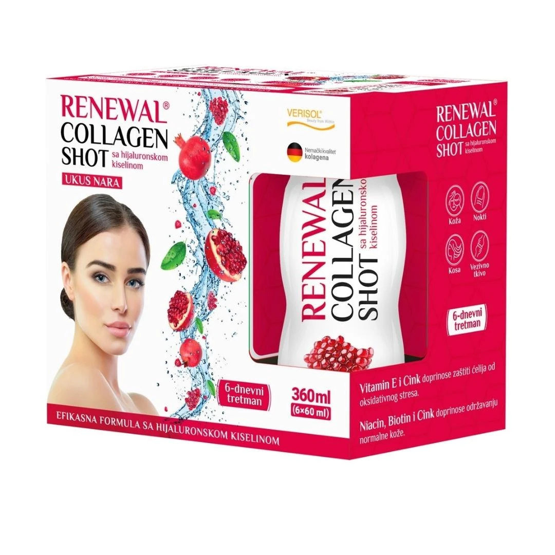 Renewal® Collagen Shot Tečni Kolagen sa Hijaluronom za Piti 6x60 mL ...