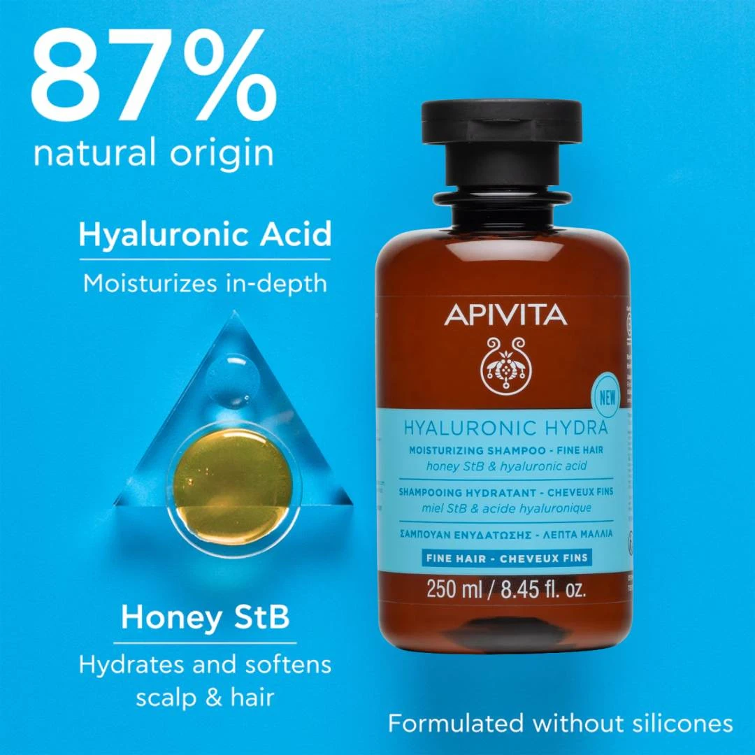 APIVITA HYALURONIC HYDRA Šampon za Tanku Kosu sa Hijaluronom 250 mL ...