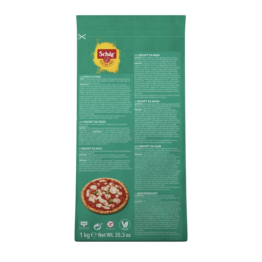 Schär BRAŠNO bez Glutena Mix B Bread 1 kg, | eApoteka