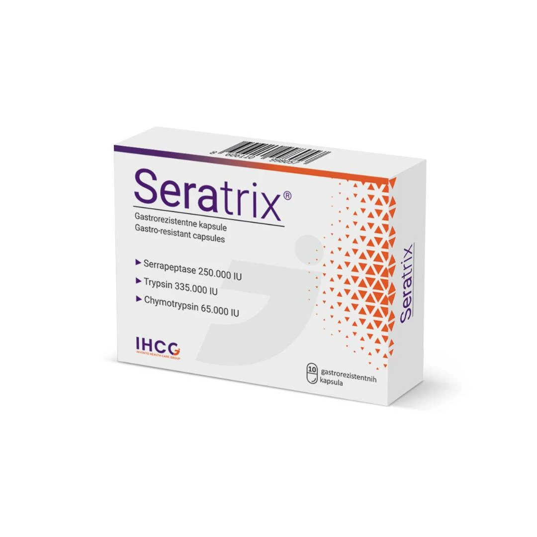 Seratrix® Serapeptaza 250.000 SPU, Tripsin 335.000 IU, Himotripsin 65. ...