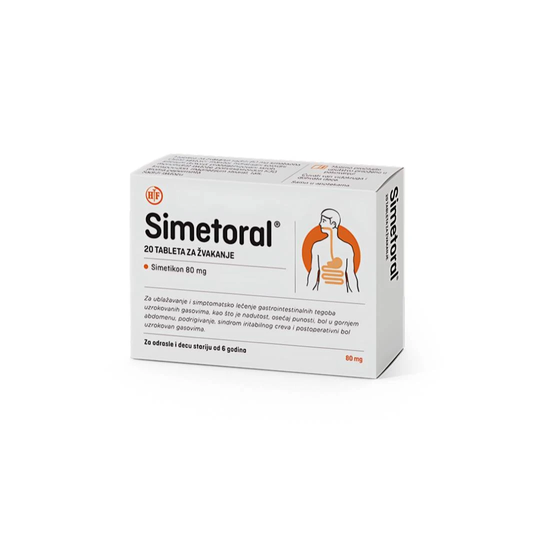 HEMOFARM Simetoral® Tablete za Žvakanje 20 Tableta, | eApoteka