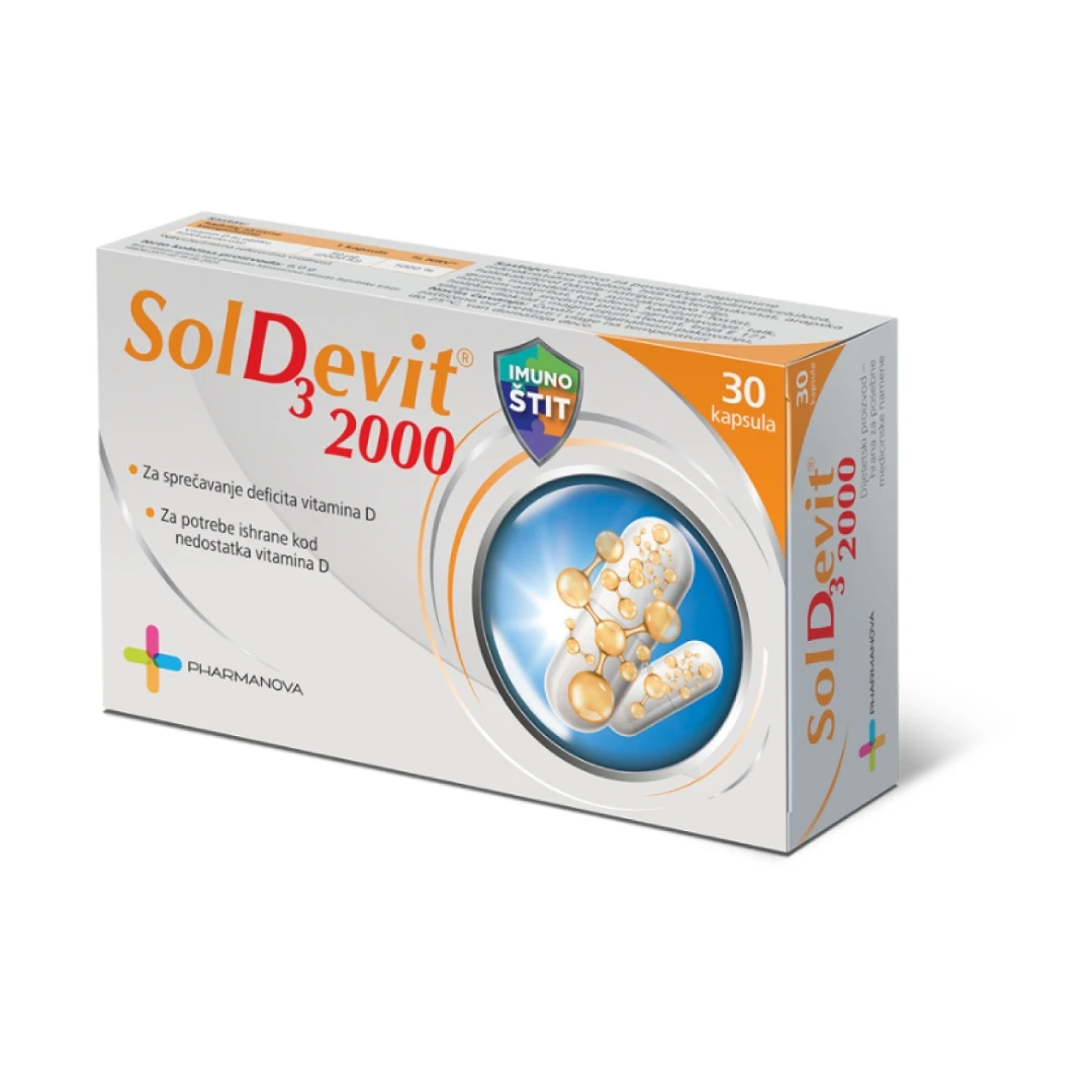 Soldevit® 2000 IU 60 Kapsula sa Vitamin D3 Holekalciferol, | eApoteka