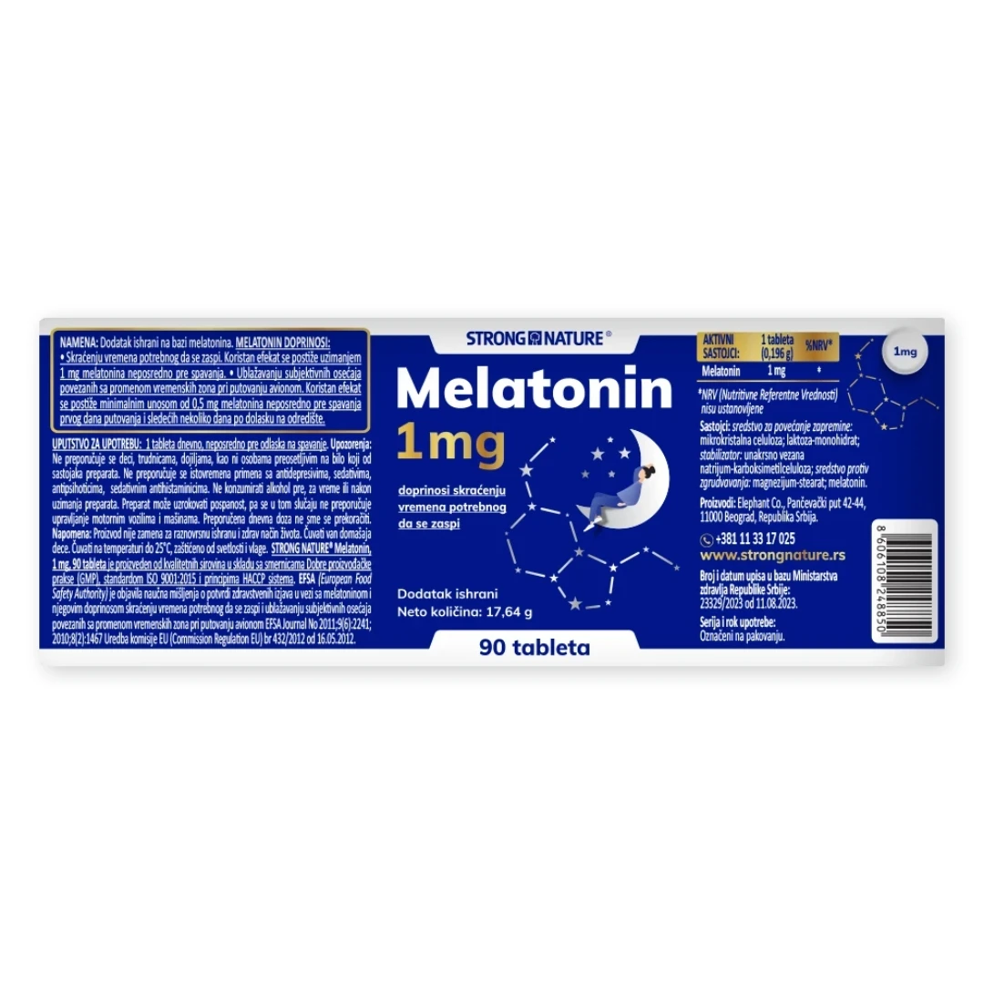 STRONG NATURE® Melatonin 1 mg 90 Tableta, | eApoteka
