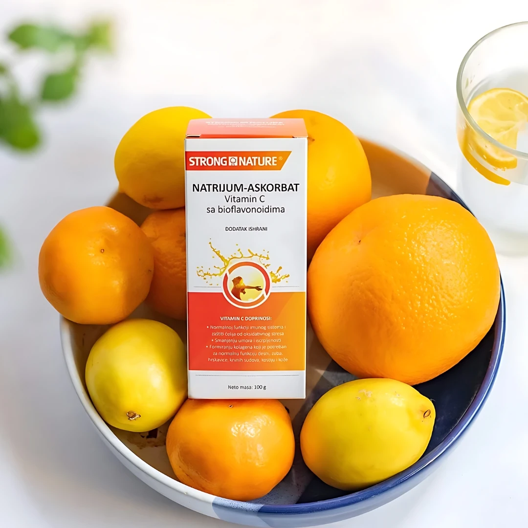 STRONG NATURE® Natrijum Askorbat - Vitamin C sa Bioflavonoidima Prah ...