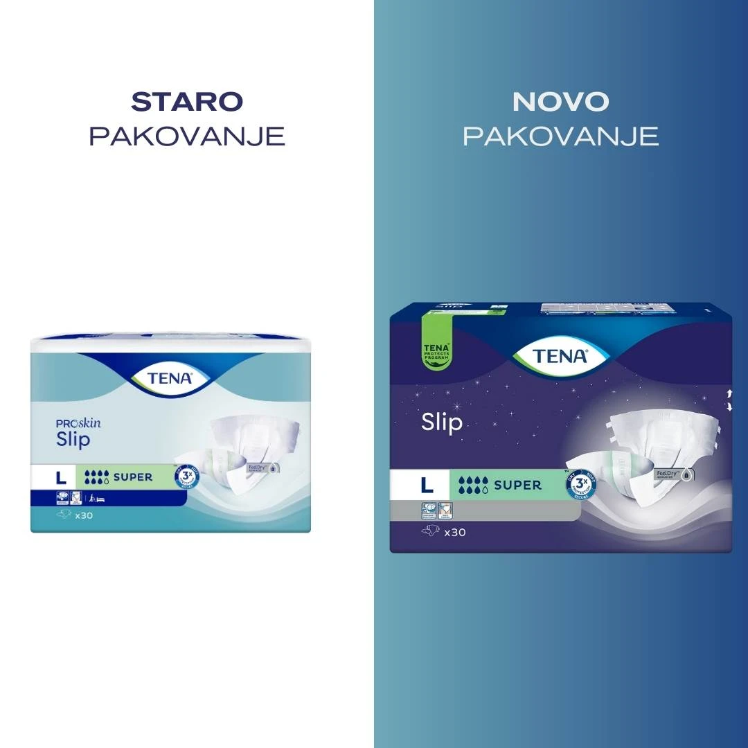 TENA® Pelene za Odrasle Slip Super L 30 Pelena za Inkontinenciju ...