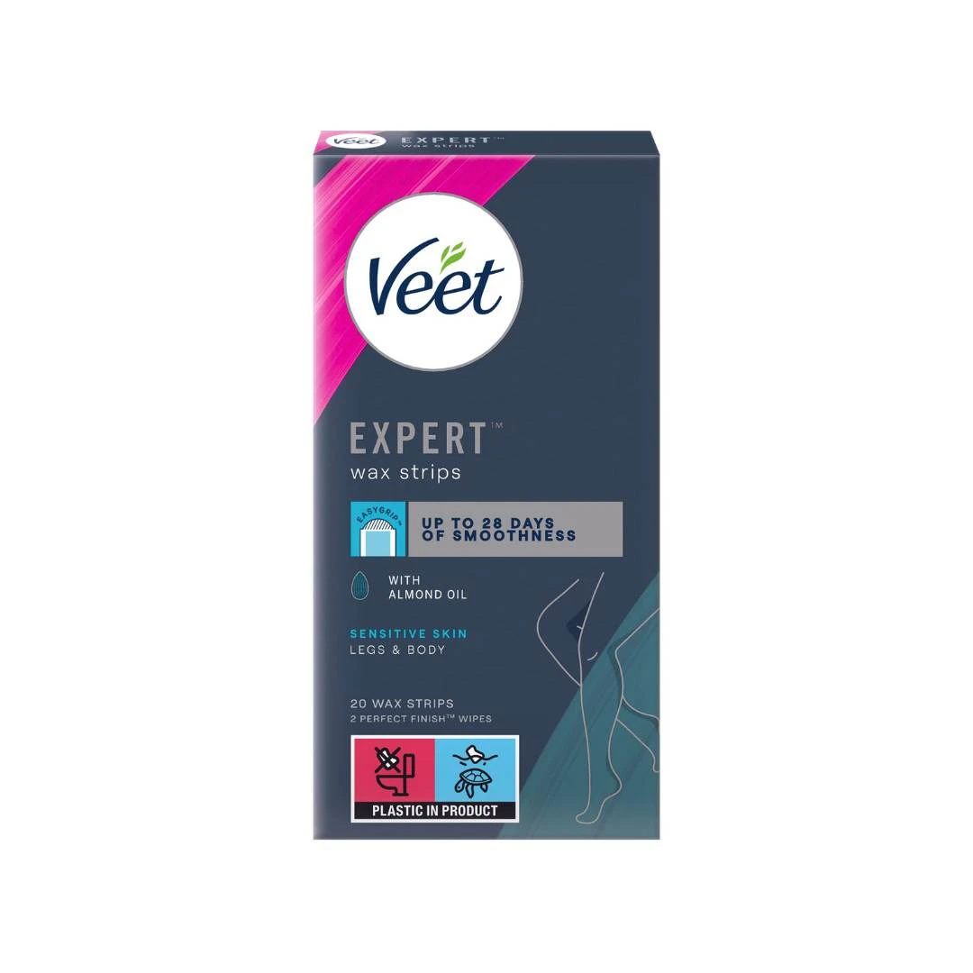 Veet EXPERT Trake za Depilaciju Tela sa Bademovim Uljem 20 Komada, | eApoteka