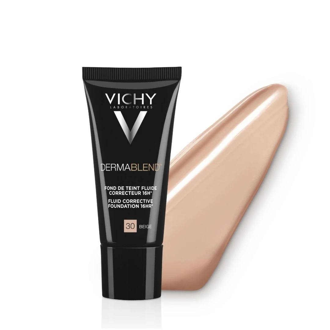 VICHY DERMABLEND Korektivni Tečni Puder sa SPF Nijansa 30 BEIGE 30 mL ...