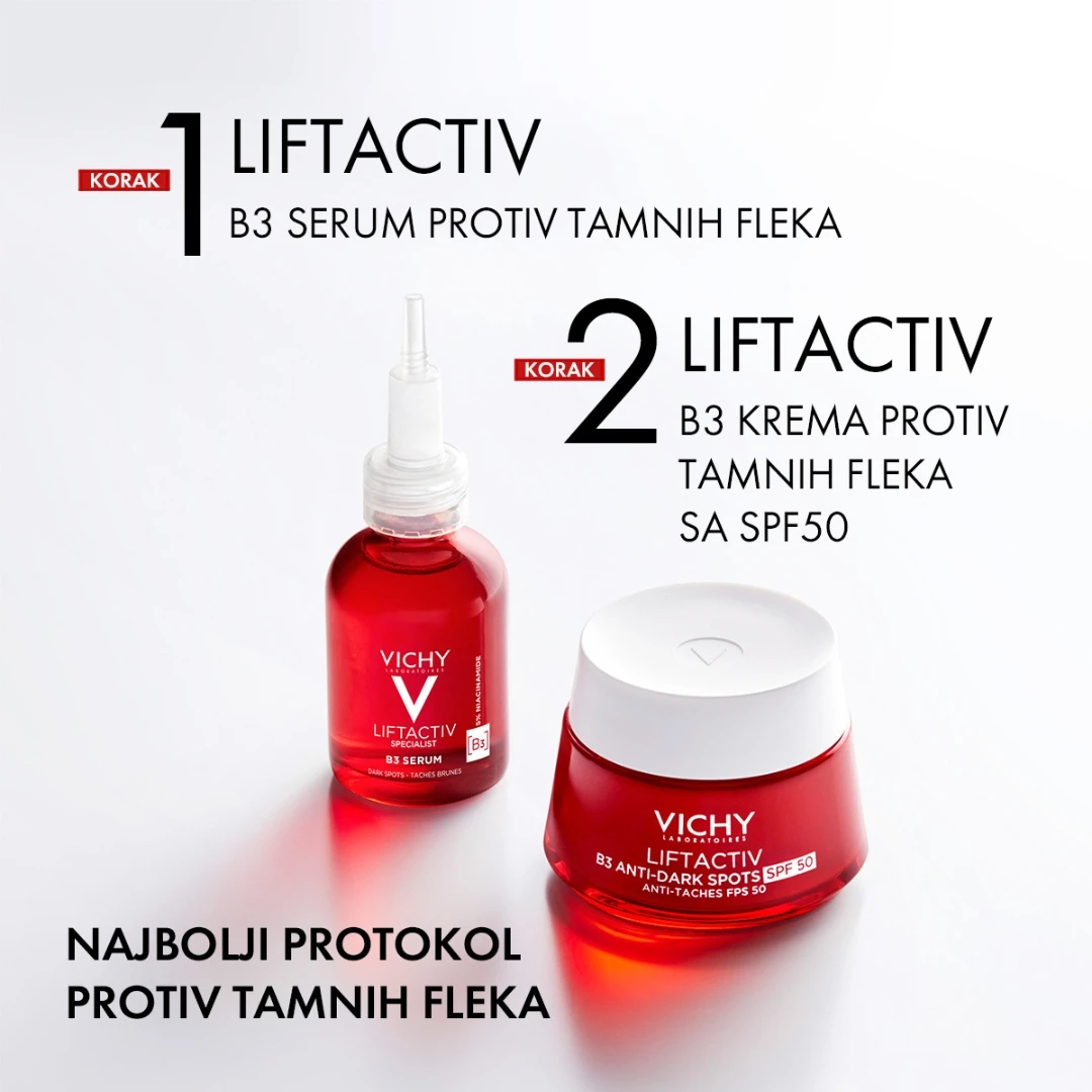 VICHY LIFTACTIV B3 ANTI-DARK SPOTS SPF50 Krema Protiv Tamnih Hiperpignemntacijskih Fleka i Bora ...