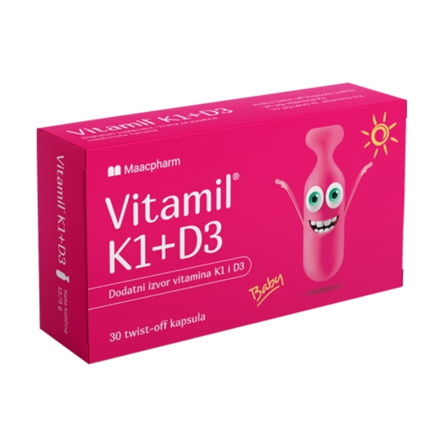Vitamil® K1+D3 30 Twist Off Kapsula, | eApoteka