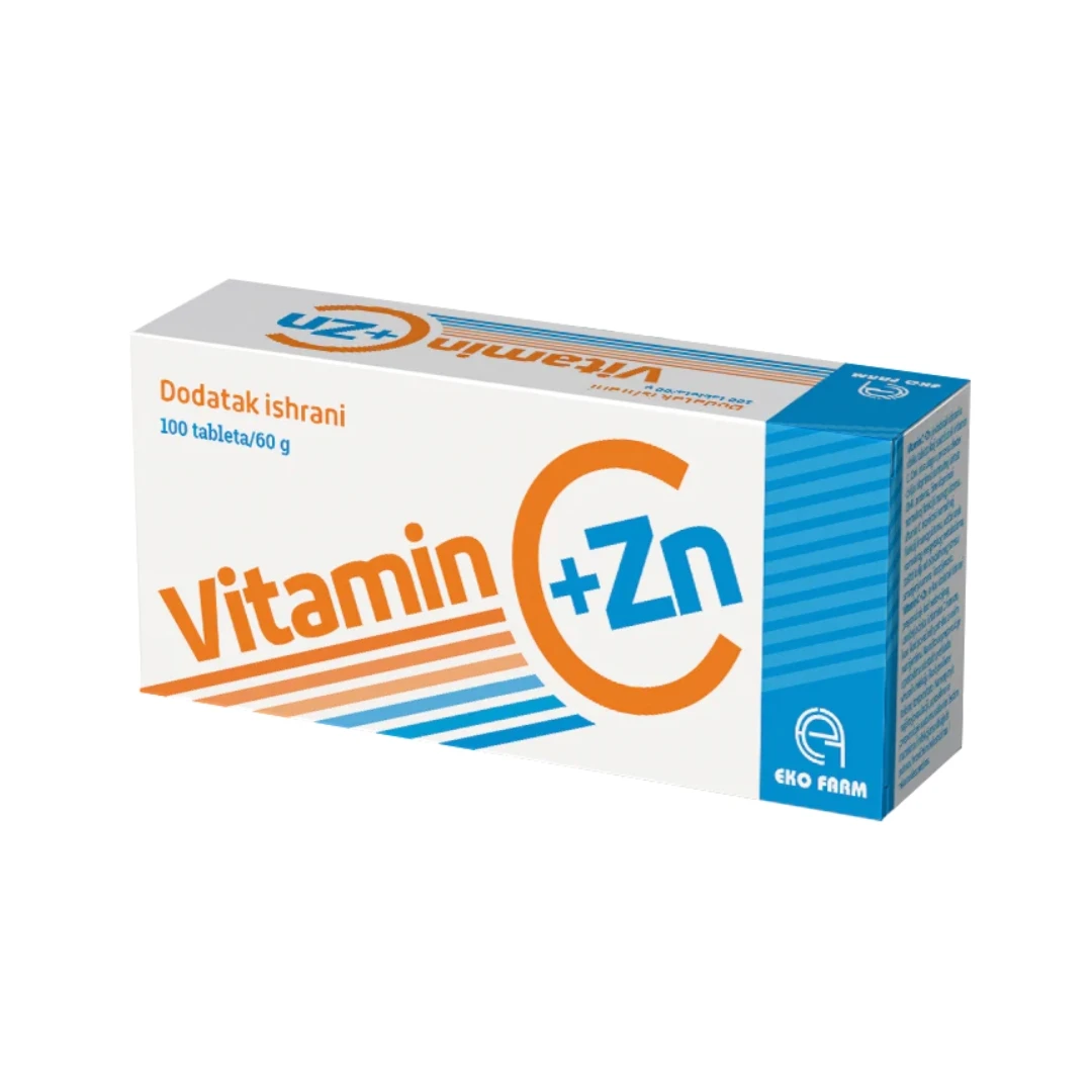 EKO FARM Vitamin C+Zn 10 Folija 100 Tableta Cink i C Vitamin, | eApoteka
