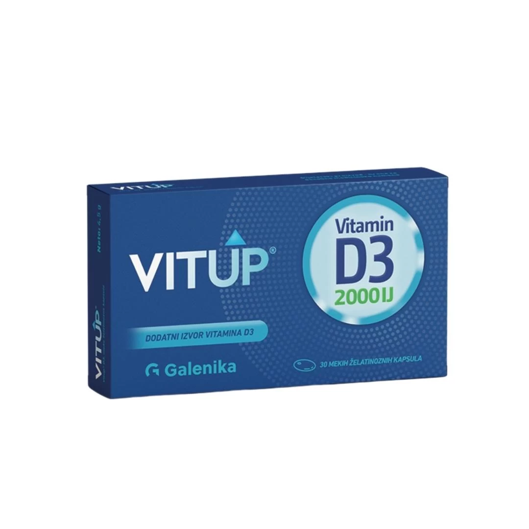 Galenika VITUP® Vitamin D3 2000 IJ 30 Mekih Želatinoznih Kapsula, | eApoteka