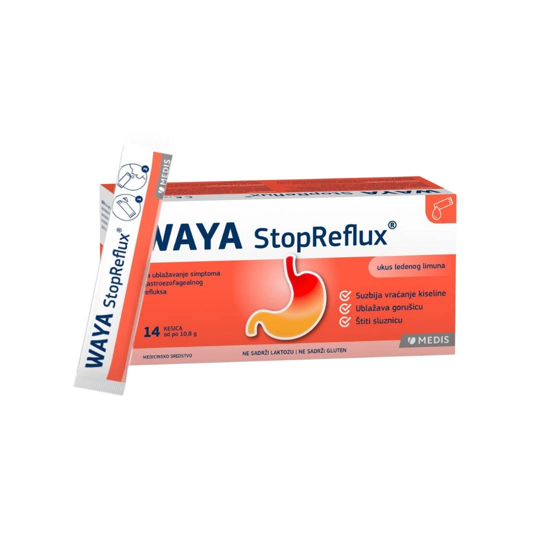 WAYA StopReflux 14 Kesica za Ublažavanje Simptoma Gastroezofagealnog Refluksa, | eApoteka