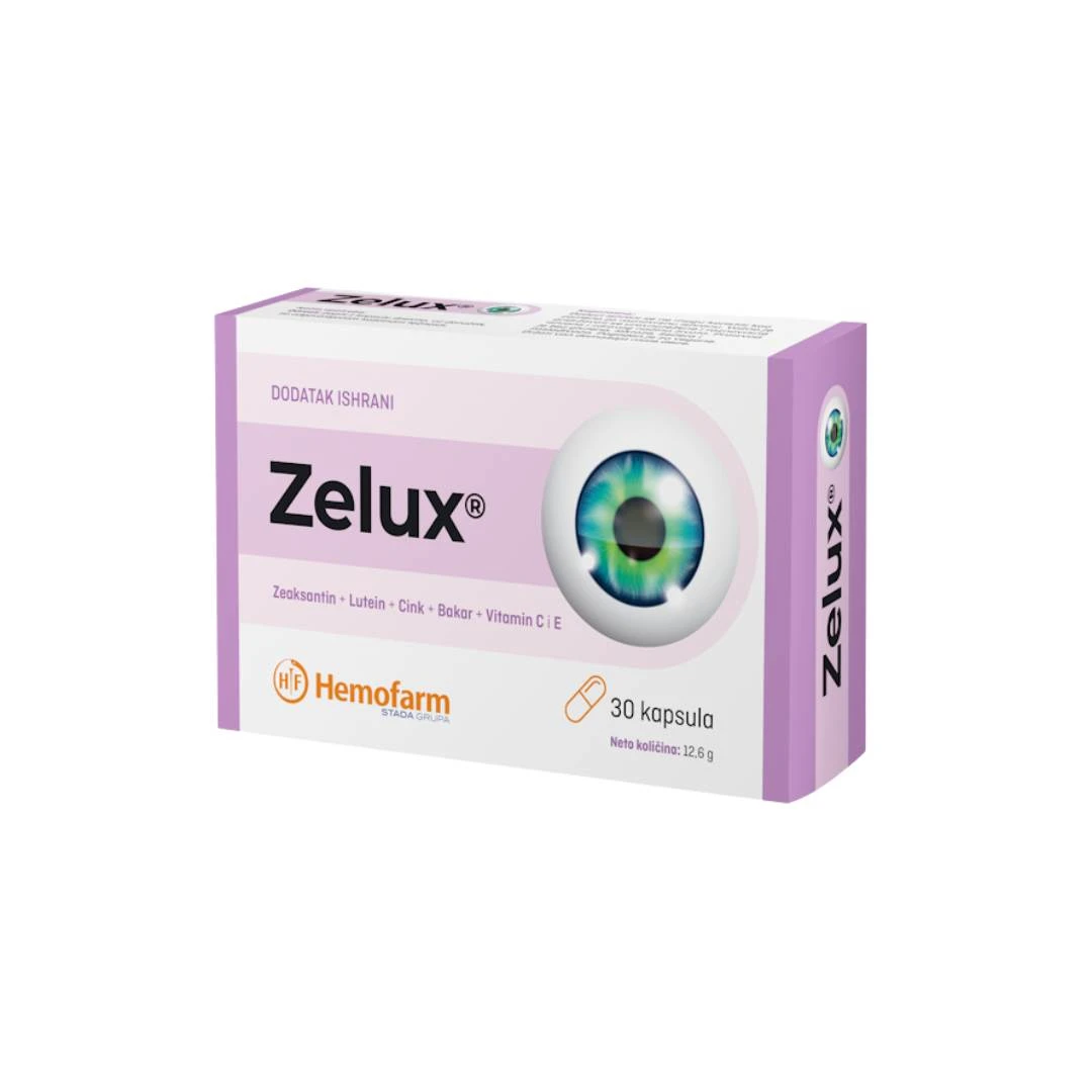 Hemofarm Zelux® 30 Kapsula sa Zeaksantinom i Luteinom za Održavanje ...