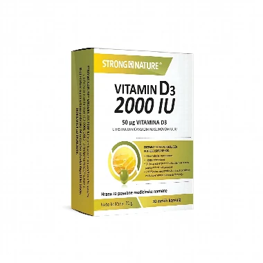 STRONG NATURE® Vitamin D3 2000 IU 50 µg 30 Mekih Želatinoznih Kapsula, | eApoteka