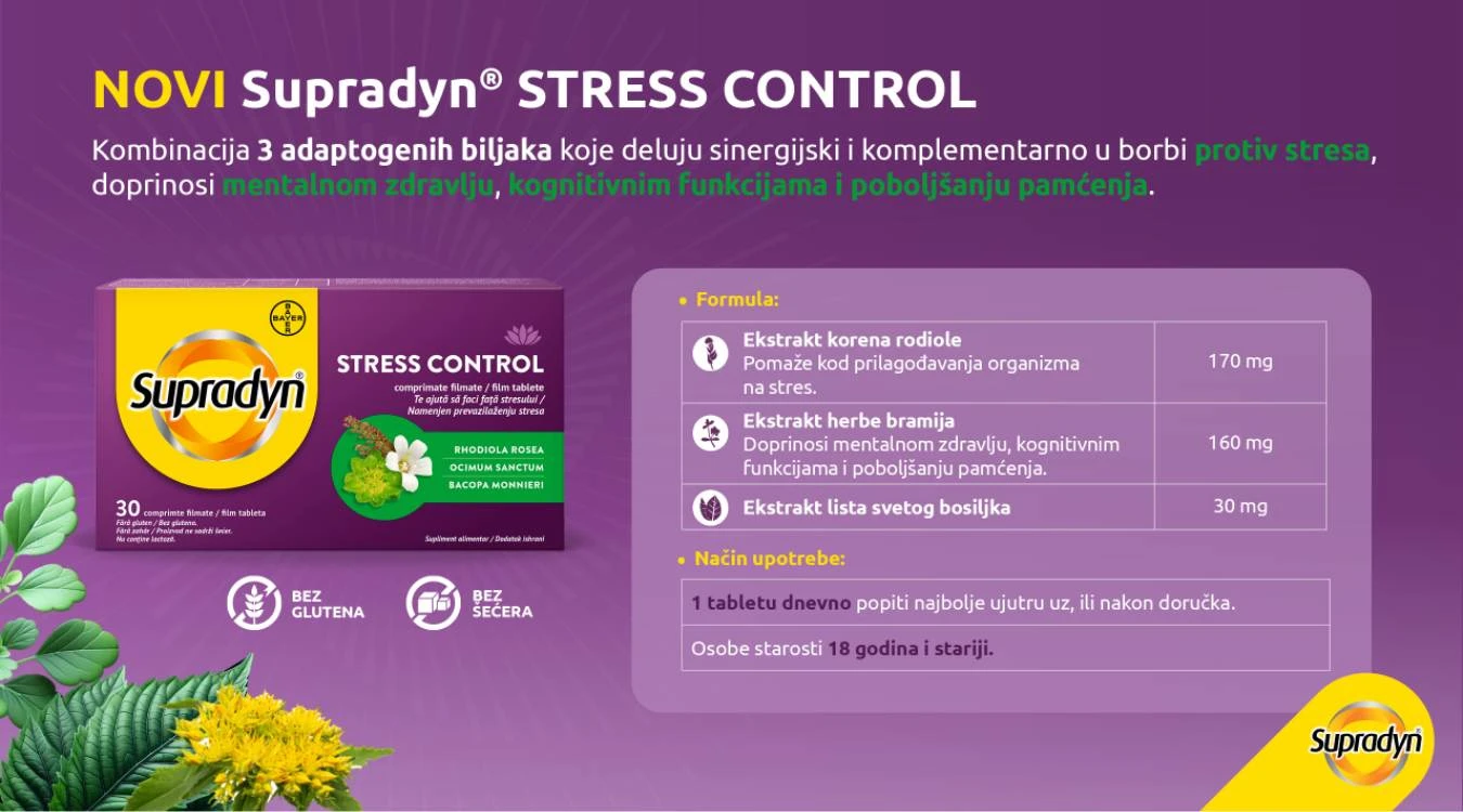 Supradyn® STRESS CONTROL 30 Tableta Protiv Svakodnevnog Stresa, | eApoteka