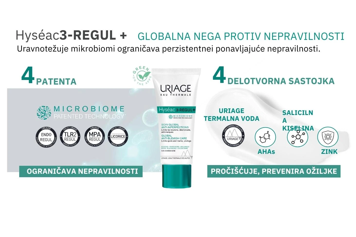 URIAGE Hyséac 3-REGUL+ Krema za Masnu Kožu 40 mL, | eApoteka